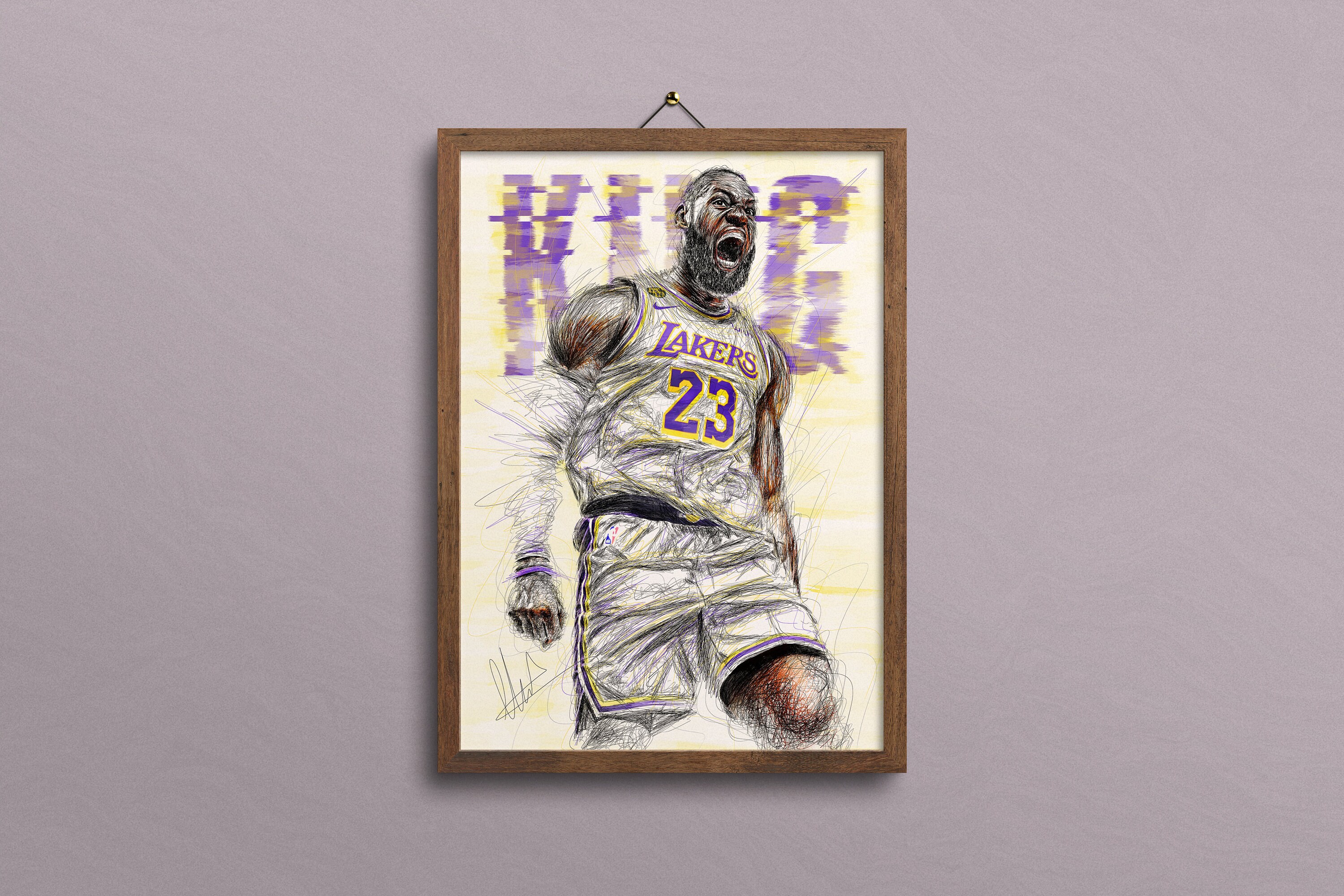 Lebron James Wall Art , Lebron James Poster, Basketball Art Print, NBA ...