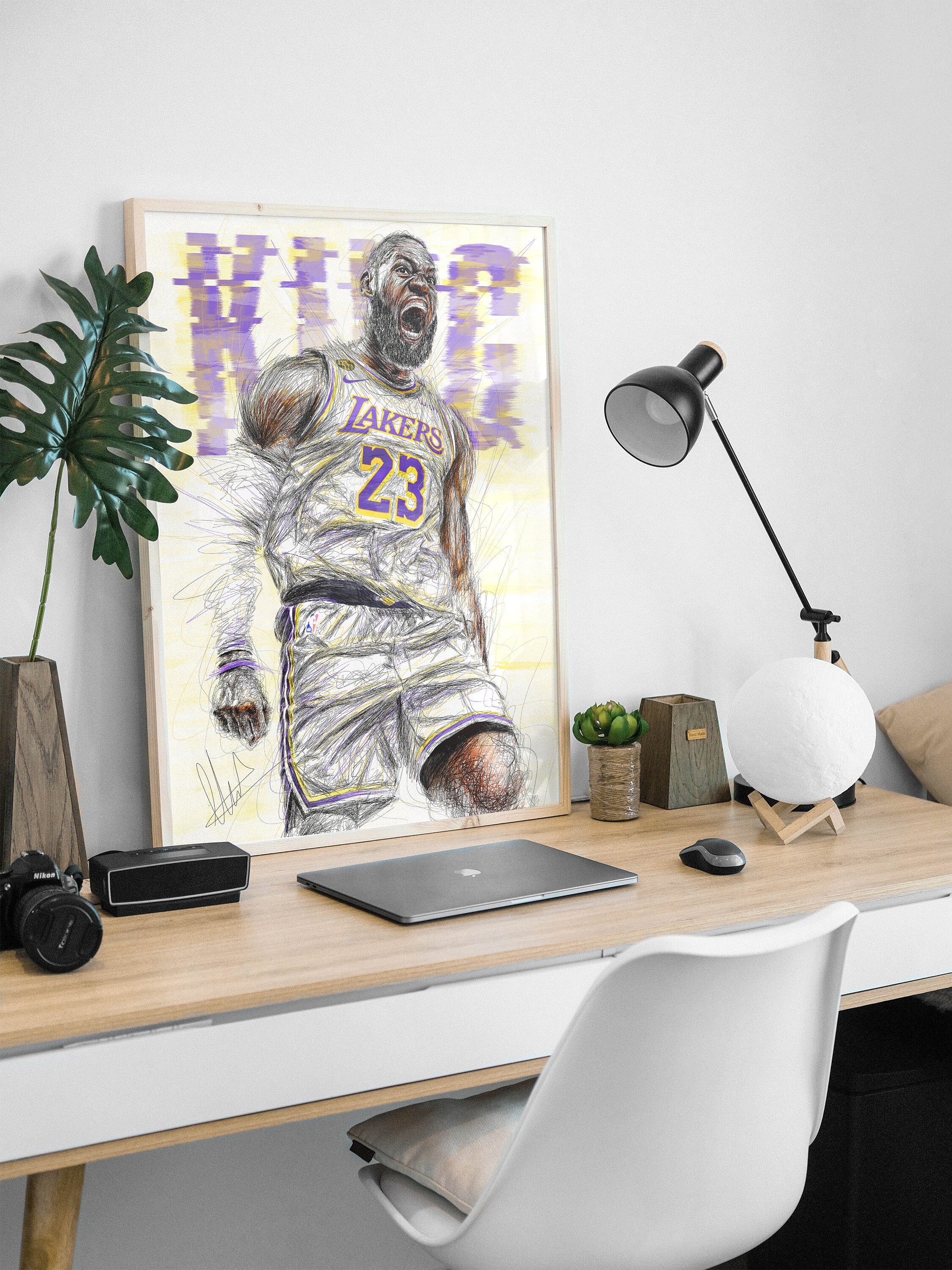 Lebron James Wall Art , Lebron James Poster, Basketball Art Print, NBA ...