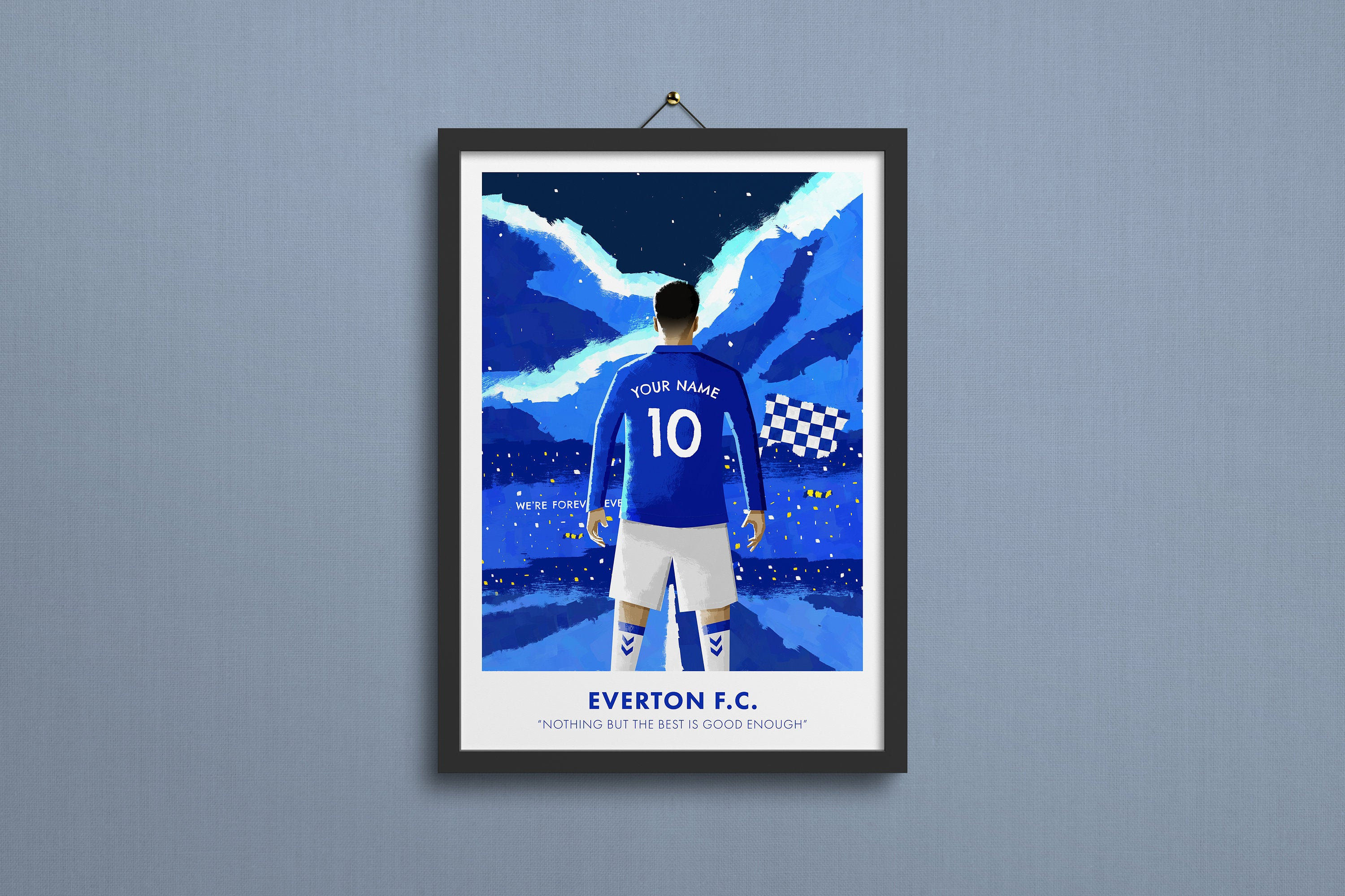 Everton Personalised Print, Everton FC, Custom Everton Wall Art ...