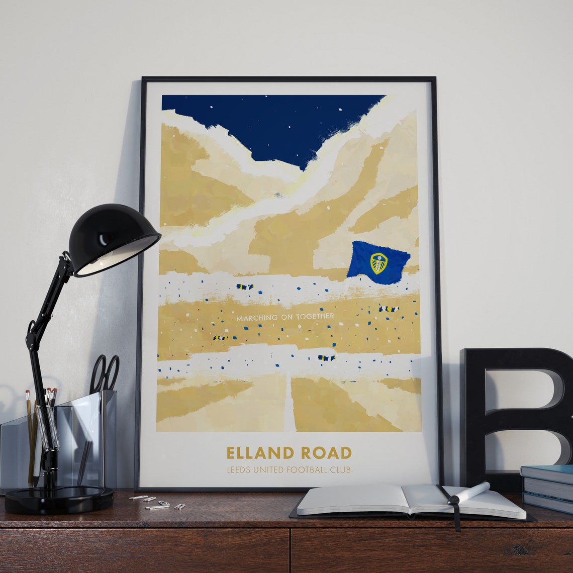 Leeds United Poster, Leeds United Print, Leeds Wall Art, Elland Road ...