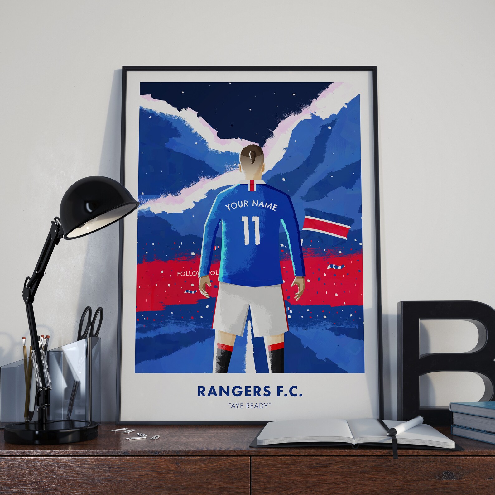 Rangers Personalised Print Rangers FC Custom Rangers Wall - Etsy