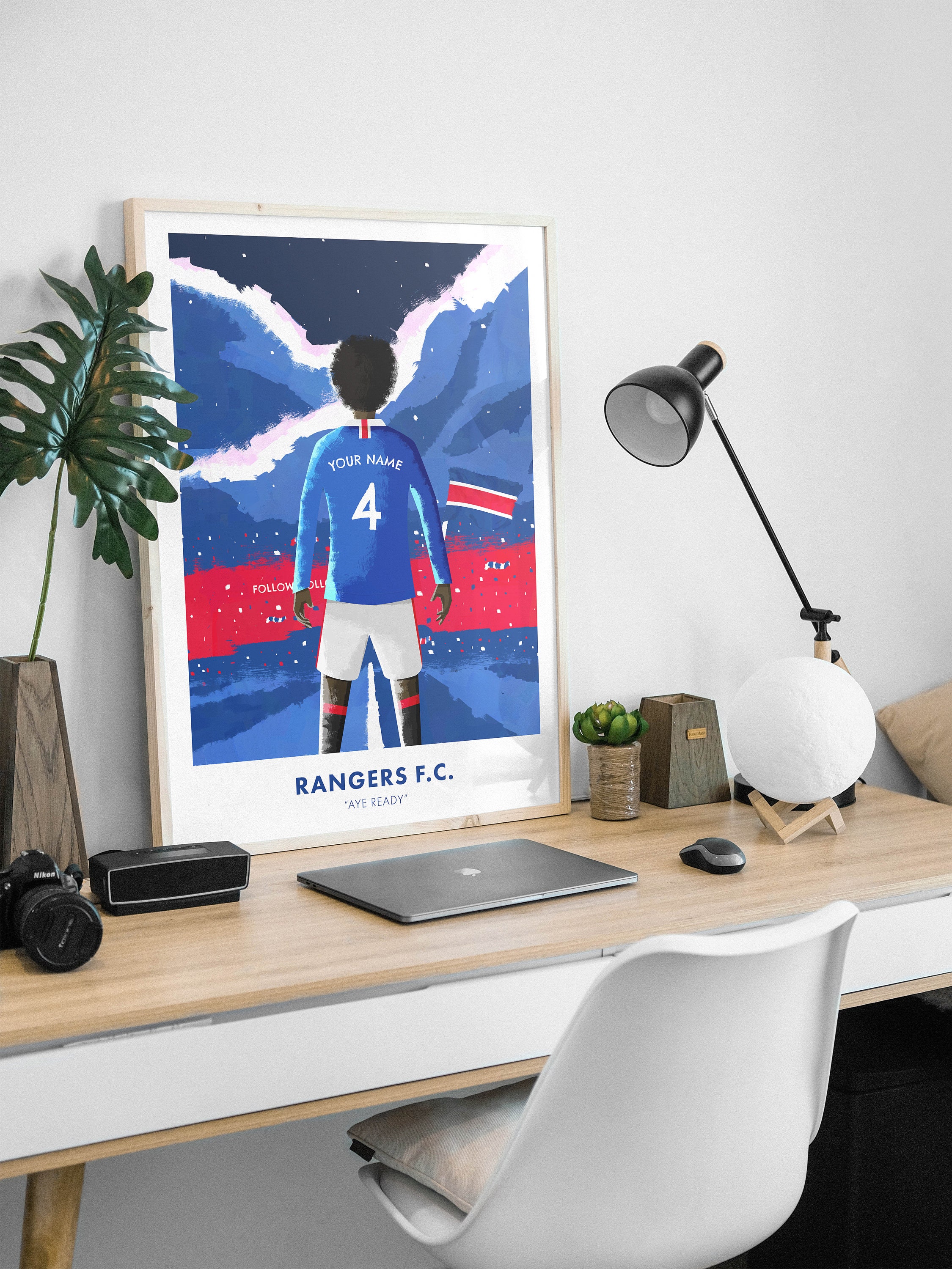 Rangers Personalised Print Rangers FC 20/21 Custom Rangers | Etsy