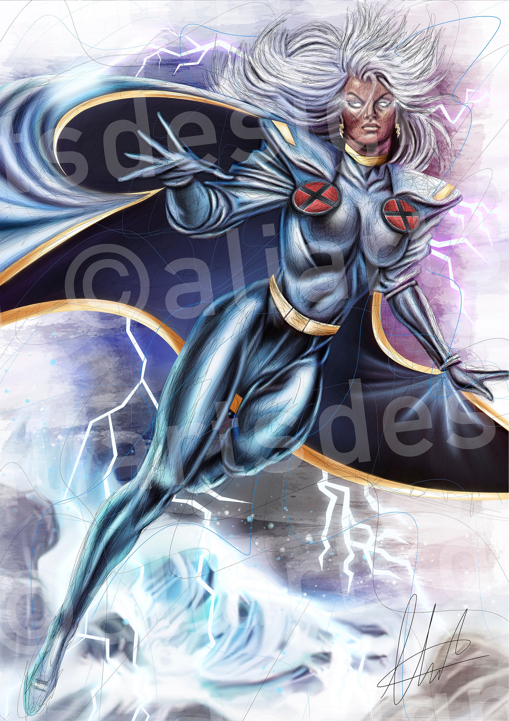 Storm Poster, Storm Print, Storm Art, X-men Prints, X-men Wall Art, X ...