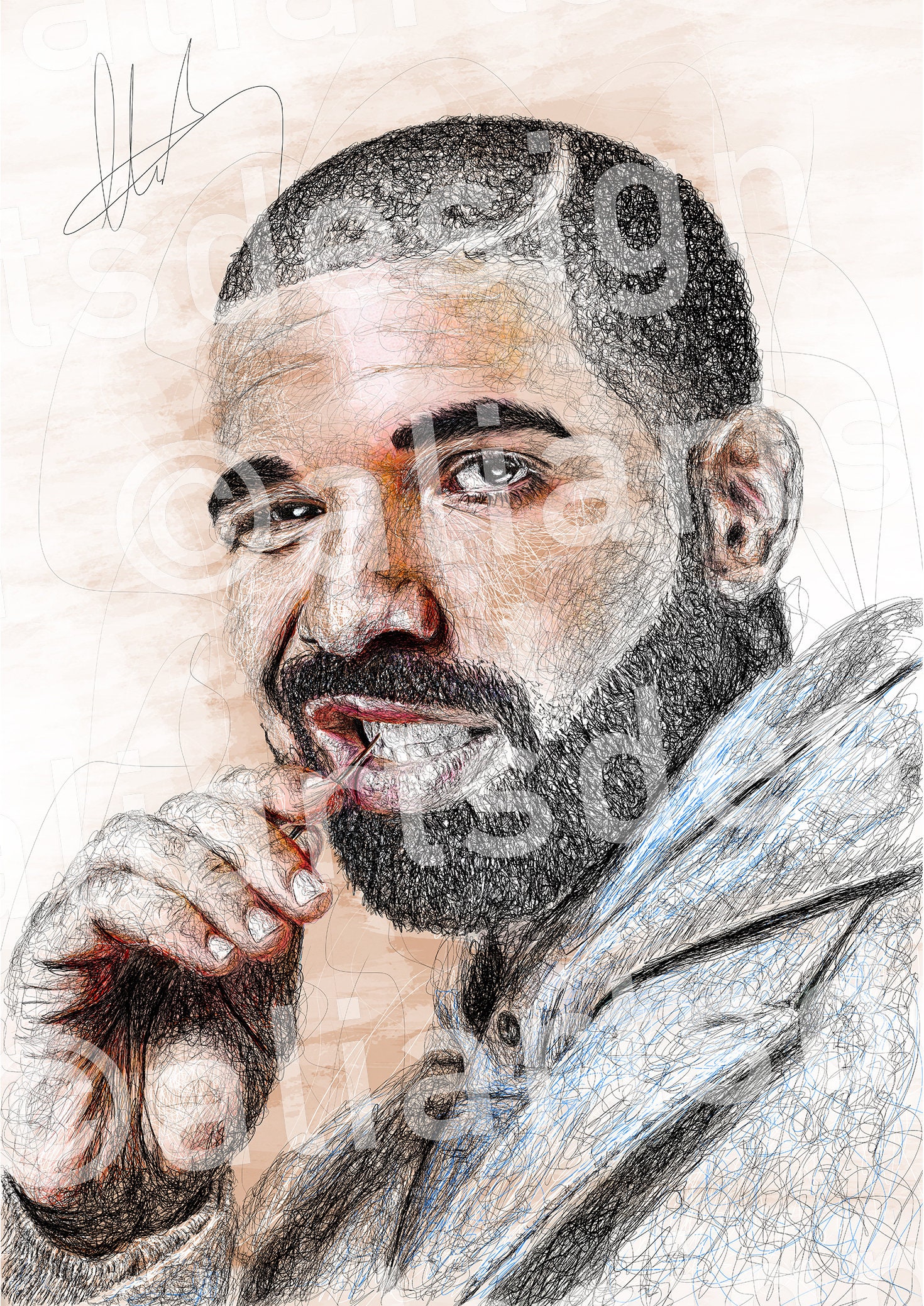 Drake Poster, Drake Wall Art, Drake Print, Drizzy Drake Poster, Rapper ...
