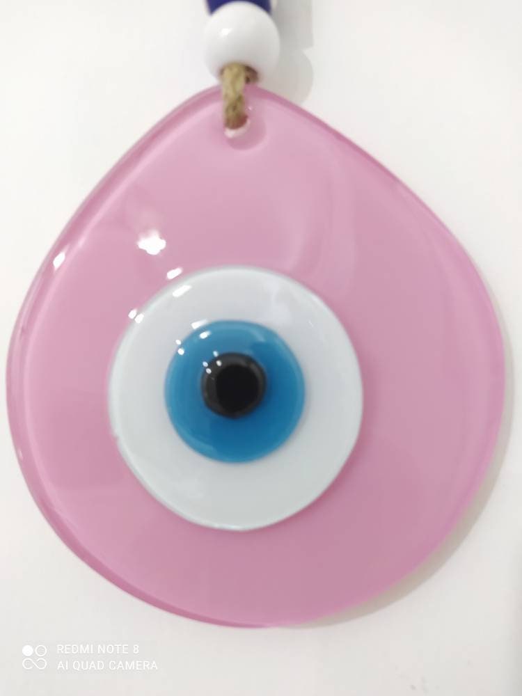 Pink Drop Evil Eye Evil Eye Home Evil Eye Art Evil Eye Decor - Etsy