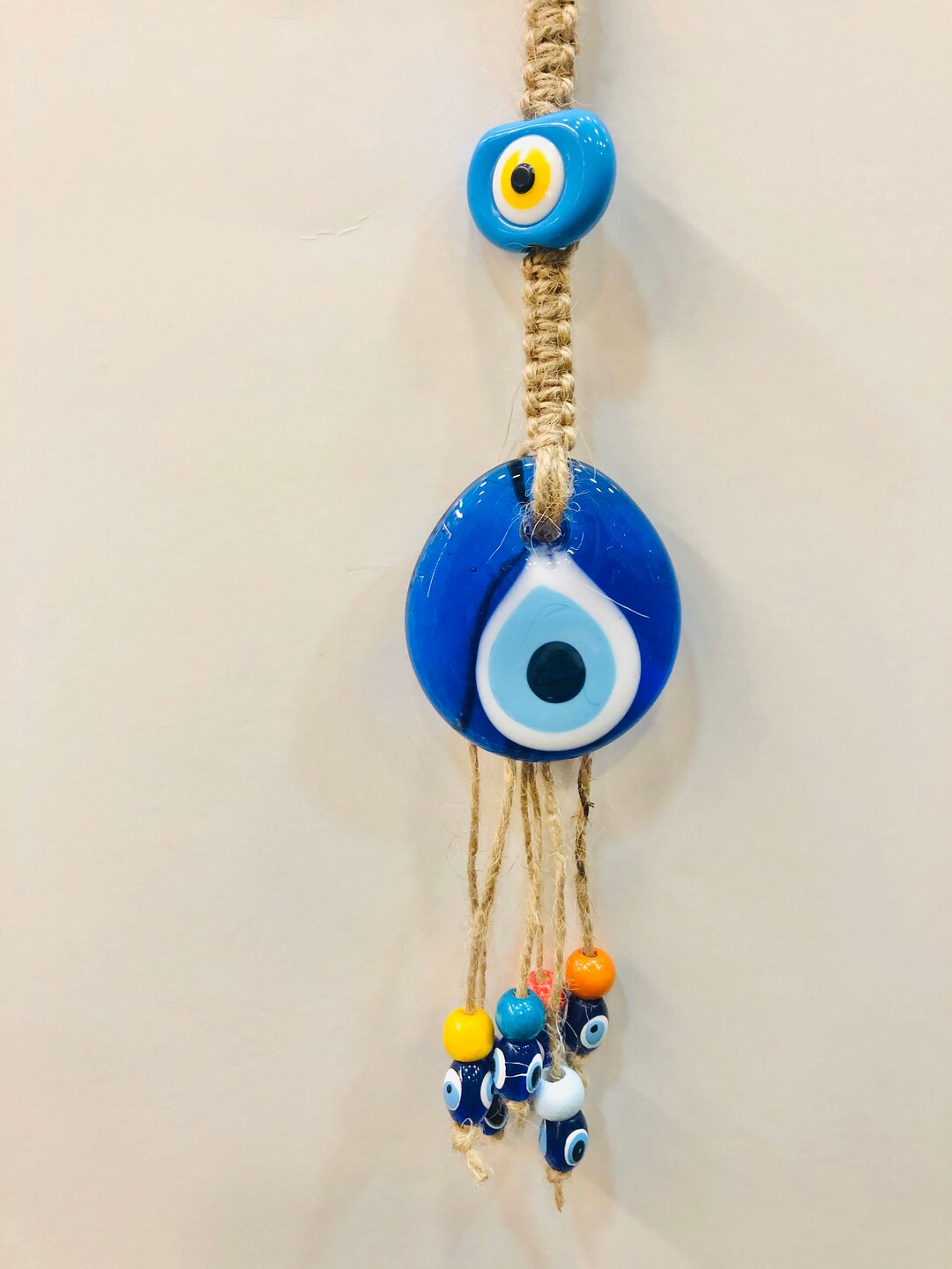 Evil Eye Wall Hanging, Blue Evil Eye Decor, Turkish Evil Eye - Etsy