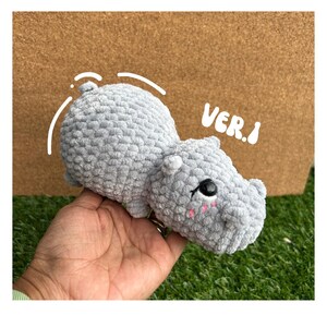 Moo Deng the Hippopotamus, Amigurumi Hippo, Hippopotamus, Crochet Hippo ...