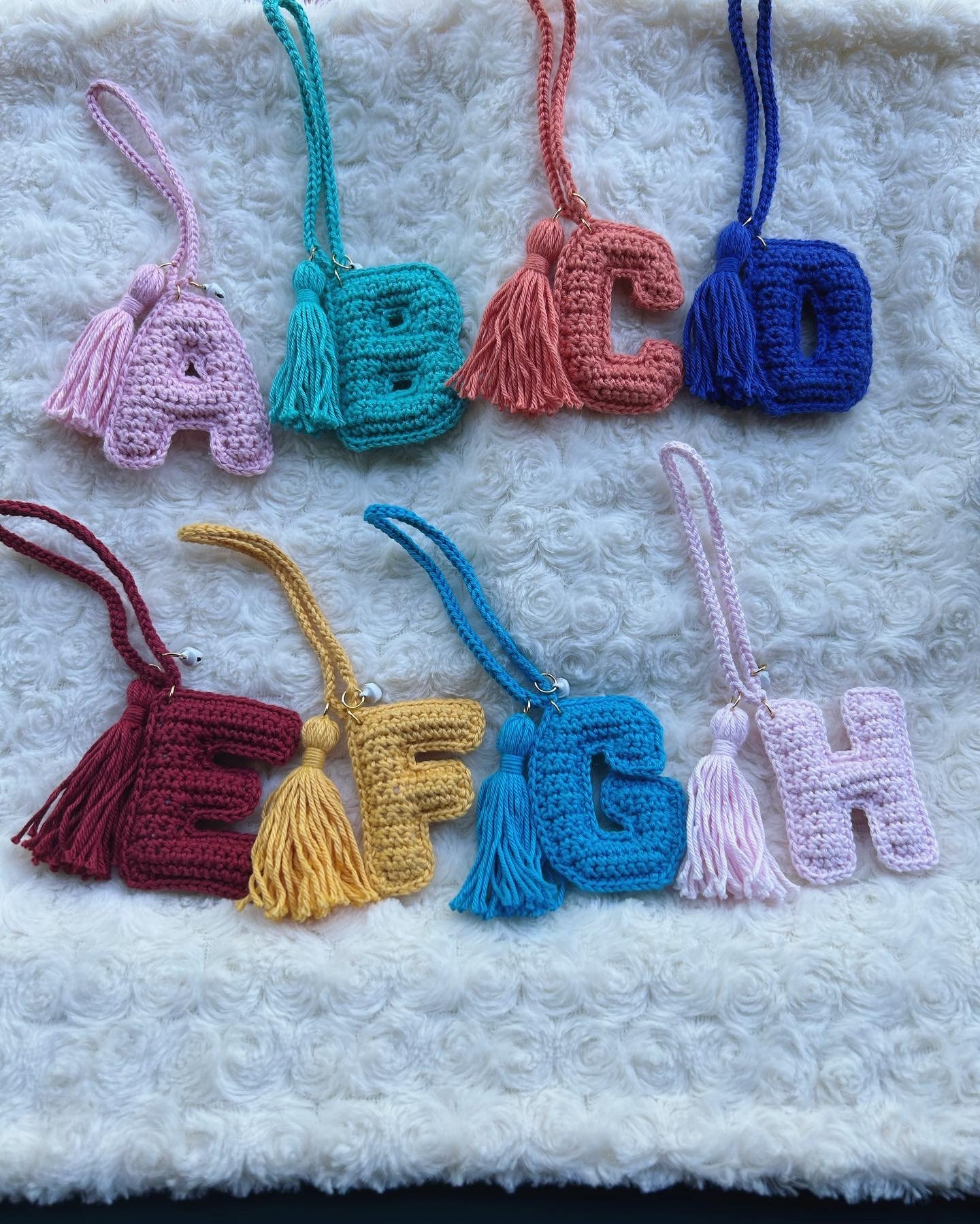 ABC Crochet, Crochet Alphabet, ABC Letters, Initial Keychains, Craft ...