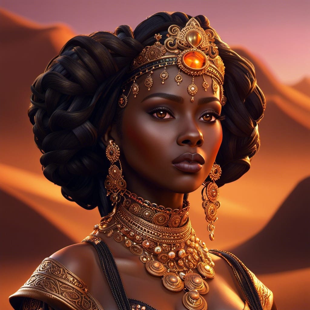 Princess Zuri | Fantasy Character |african Princess | AI Art | Digital ...
