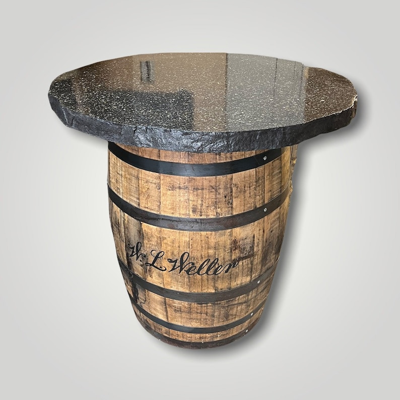 Custom Finished Bourbon Barrel Pub Table - Etsy