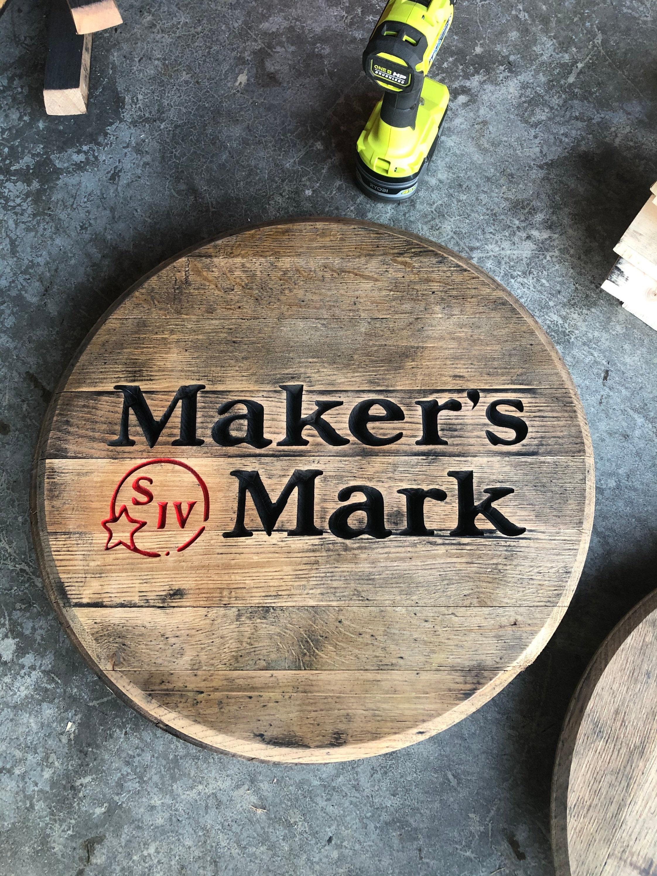 Makers Mark Engraved Barrel Head - Etsy