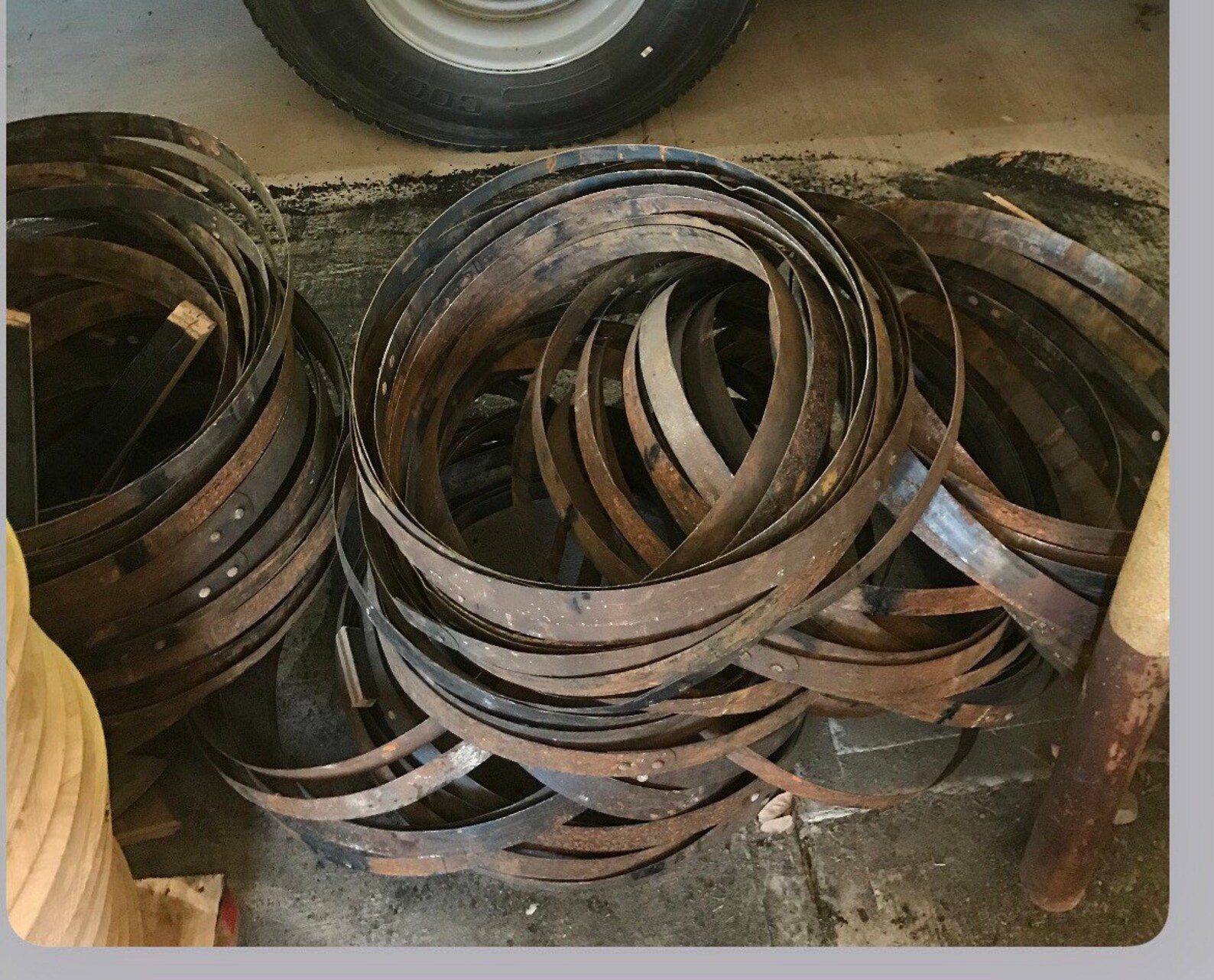 Bourbon Barrel Metal Rings Pack of 3 - Etsy