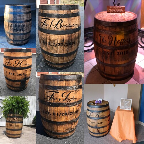 Custom Finished Bourbon Barrel Pub Table | Etsy