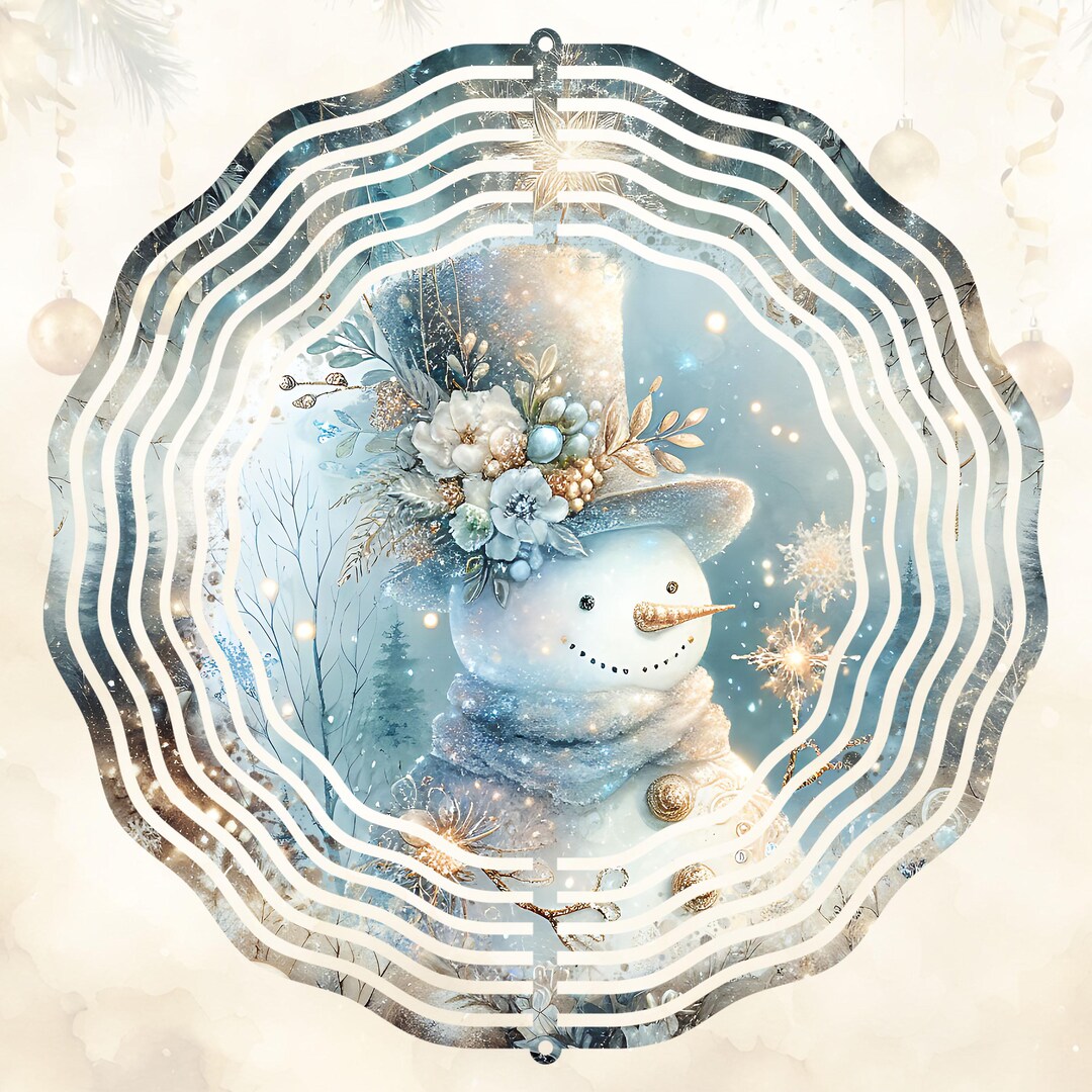 Christmas Wind Spinner, Mrs. Snowman, Holiday Decoration, Holiday Decor ...
