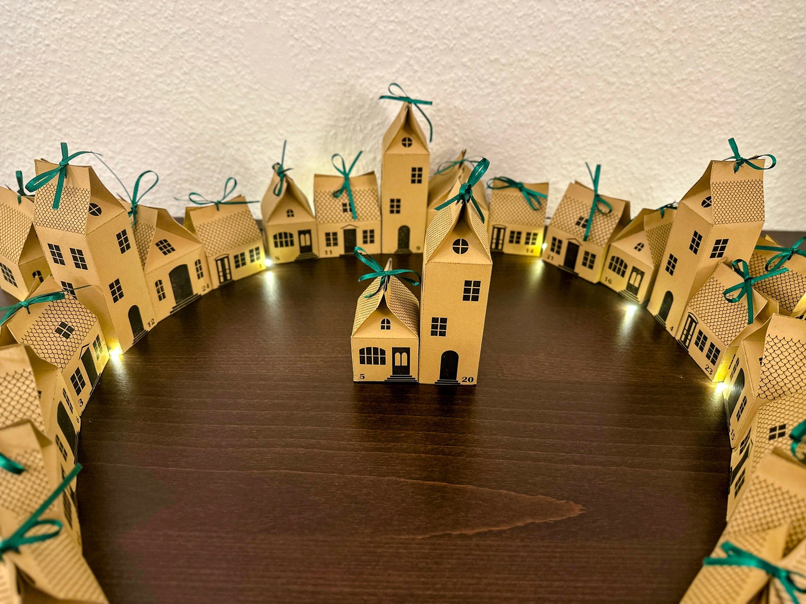 Printable Advent Calendar, DIY Paper Christmas Village, DIY Advent ...