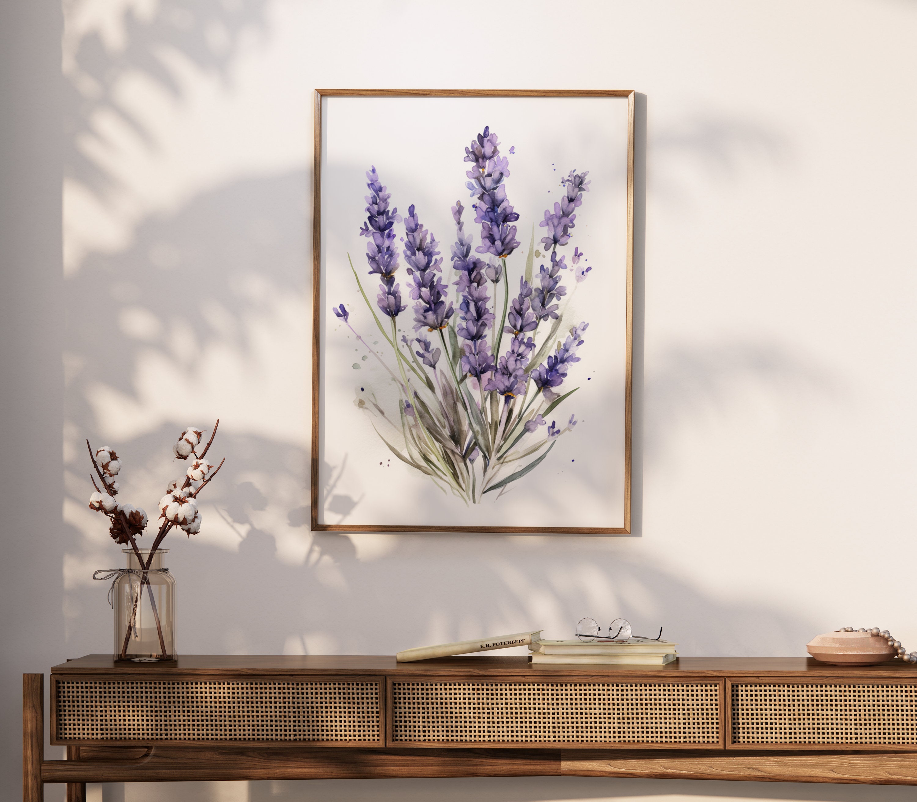 Lavender Watercolor Flowers Print Watercolor Flowers Poster - Etsy