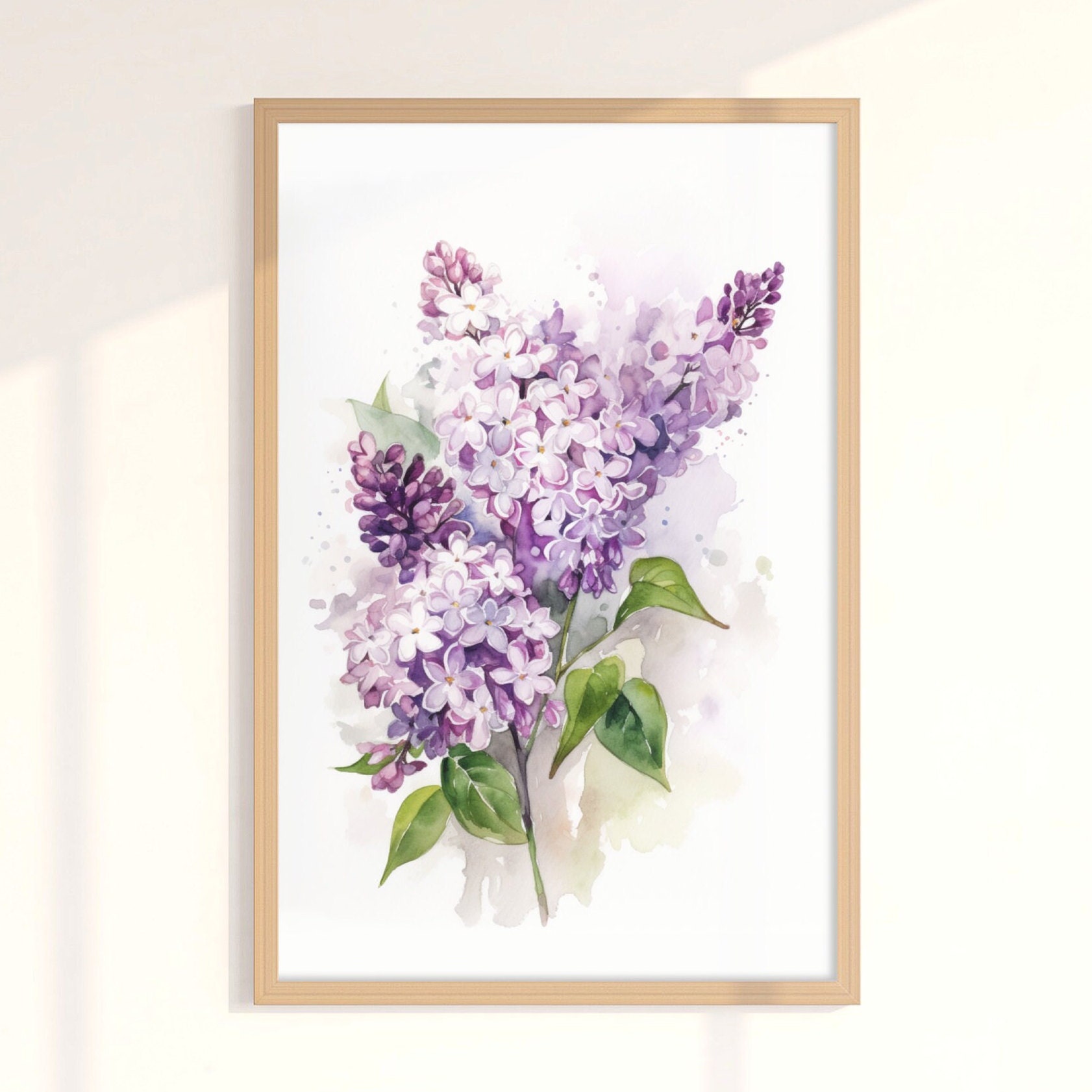 Lilac Watercolor Poster Watercolor Flowers Print Watercolor Flowers ...