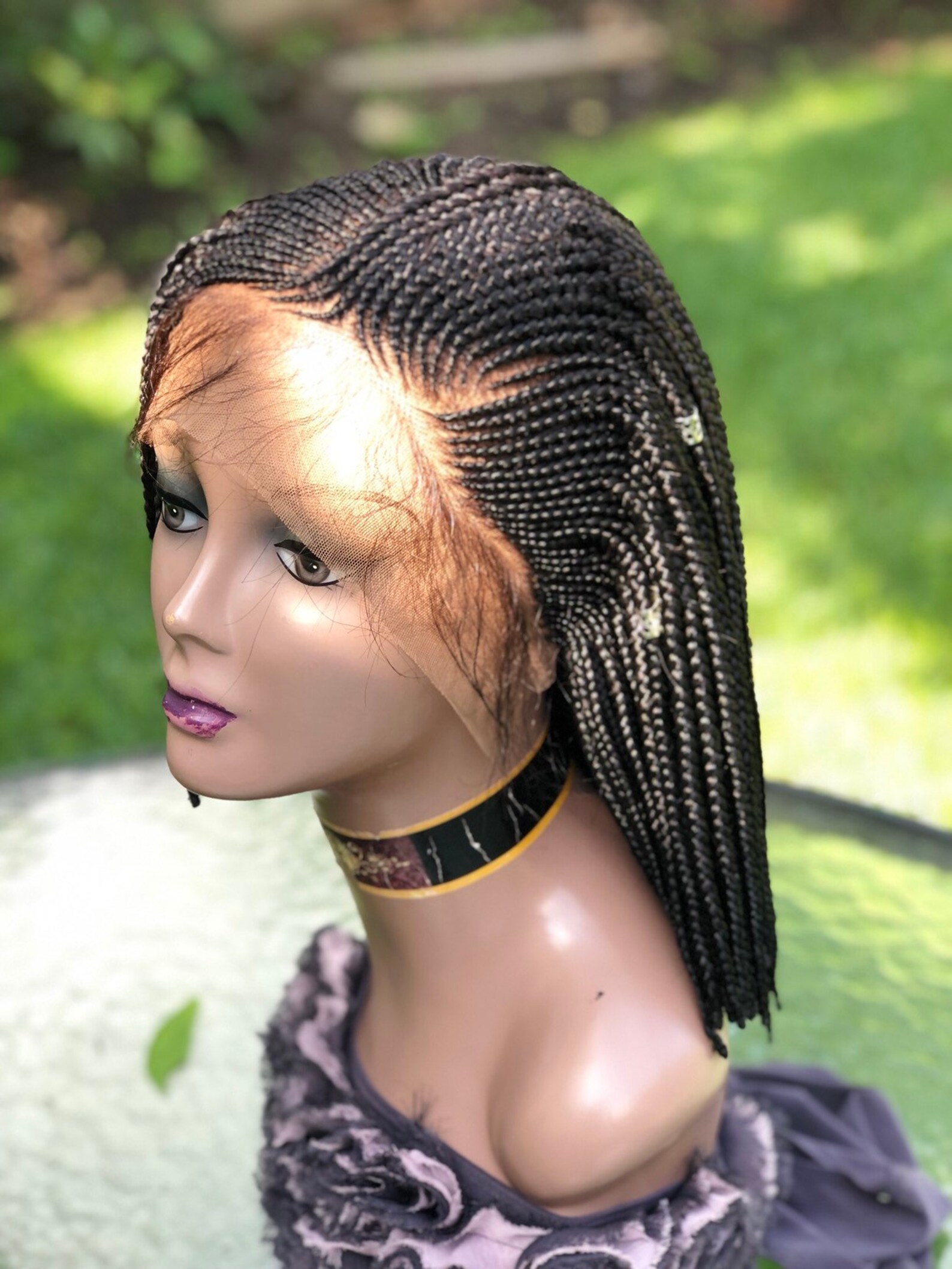 Braided Cornrow Wig With Baby Hair.neatly and Tightly Done.pls | Etsy