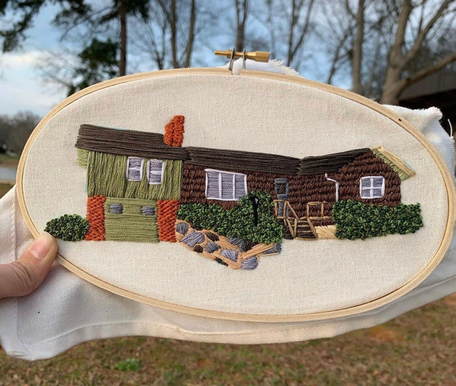 Custom Hand Embroidery of House - Etsy