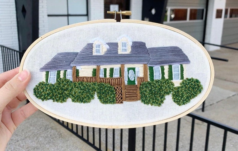 Custom Hand Embroidery of House - Etsy
