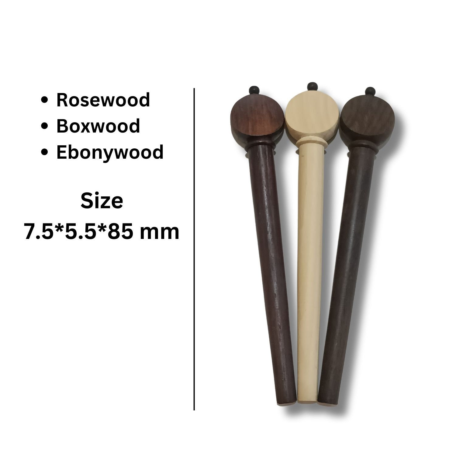 Ebony Lute Pegs – 13-piece Set, AAA Quality, Ideal for Renaissance ...