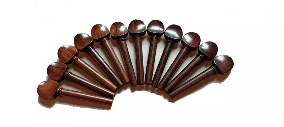 Rosewood Oud Tuning Pegs – 12-piece Arabic Aoud Replacement Luthier ...