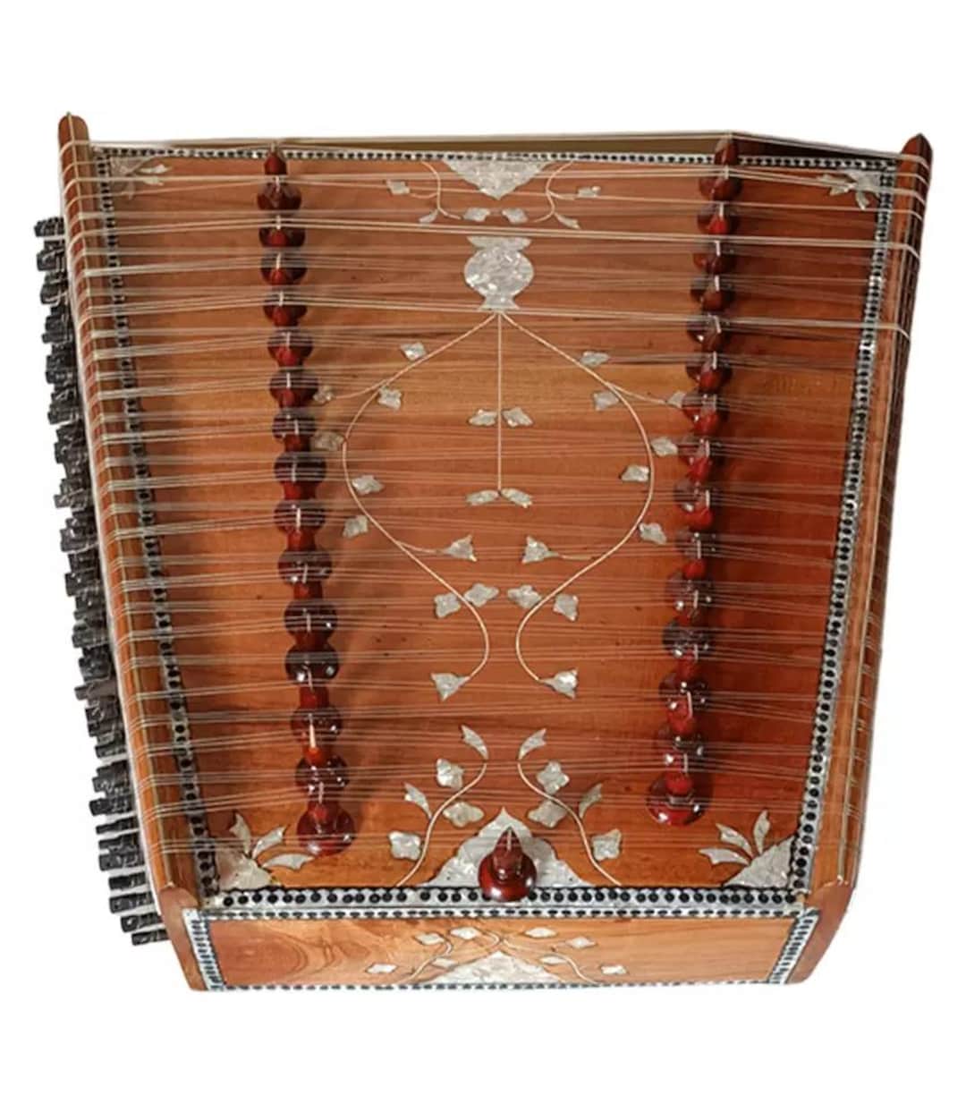 Santoor Indian Harp Made of Complete Tune Wood With Fiberglass Case ...