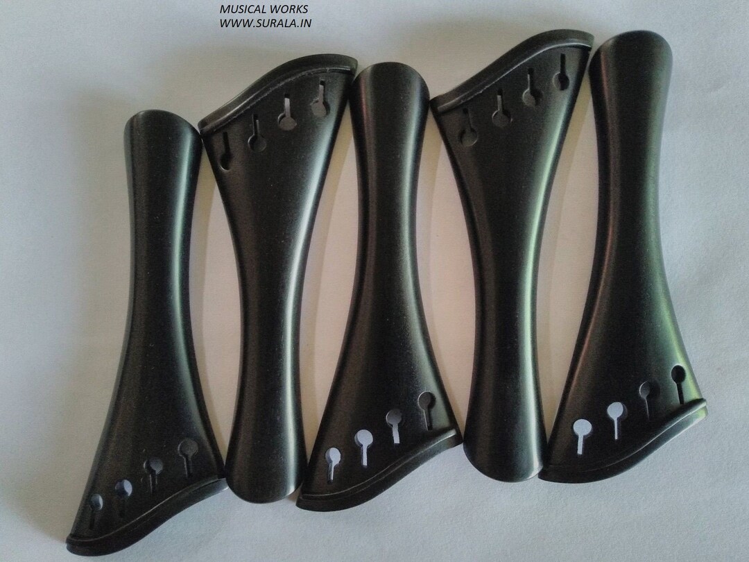 Violin Harp Tailpiece 4/4 Ebony Wood Ebony Fraid Set of 5 Pieces AAA ...