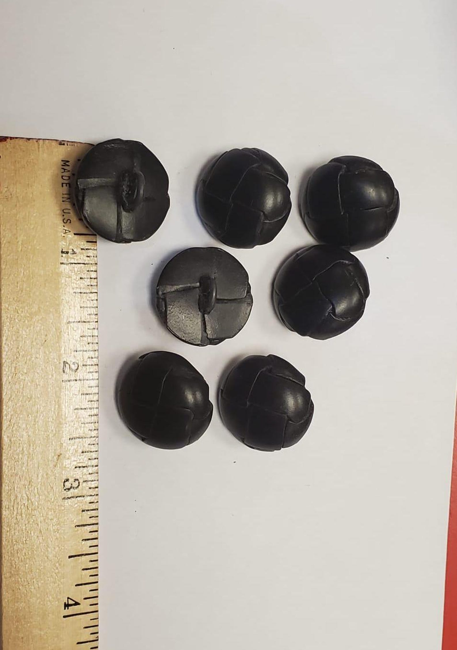 Leather Braided Button - Black - Etsy