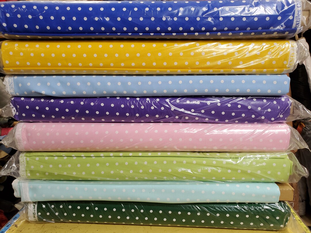 100% Cotton Polka Dot Fabric. per 1 Yard - Etsy