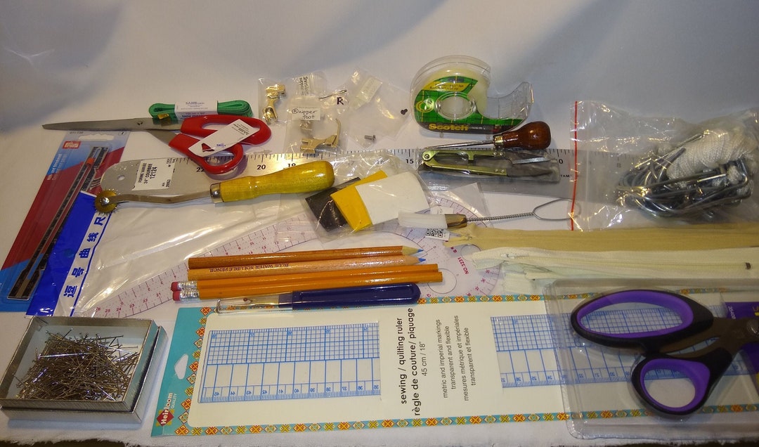 Student/beginner Sewing Kit!!! Includes: Measuring Tape, Awl, Tracing ...