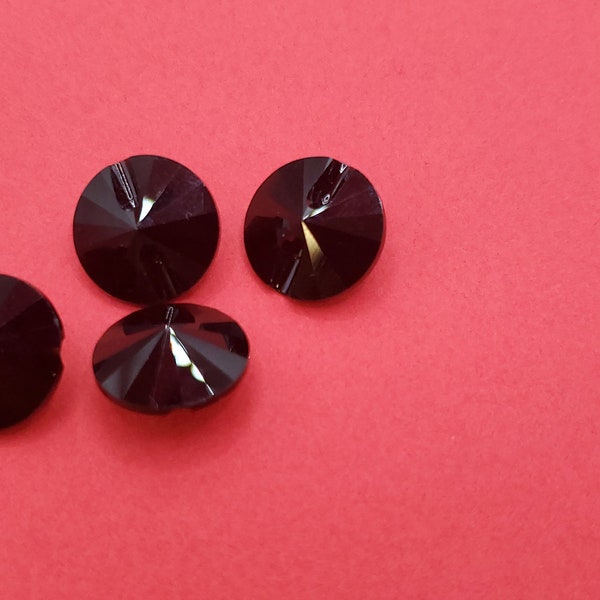 Black Rhinestone Buttons - Etsy