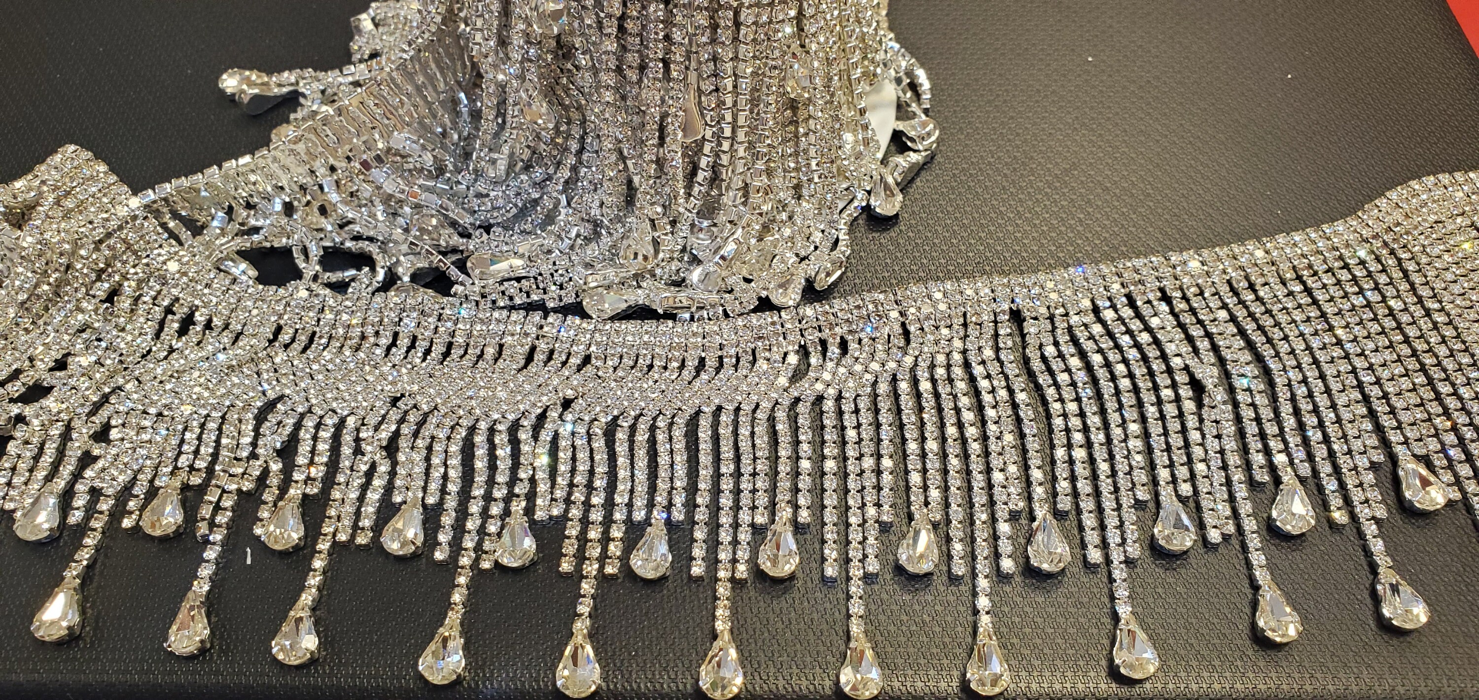 Shiny Teardrop Rhinestone Fringe - Sold by the Yard - Etsy
