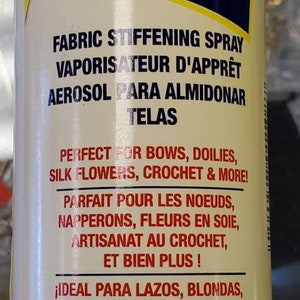 Fabric Stiffener Spray - Etsy