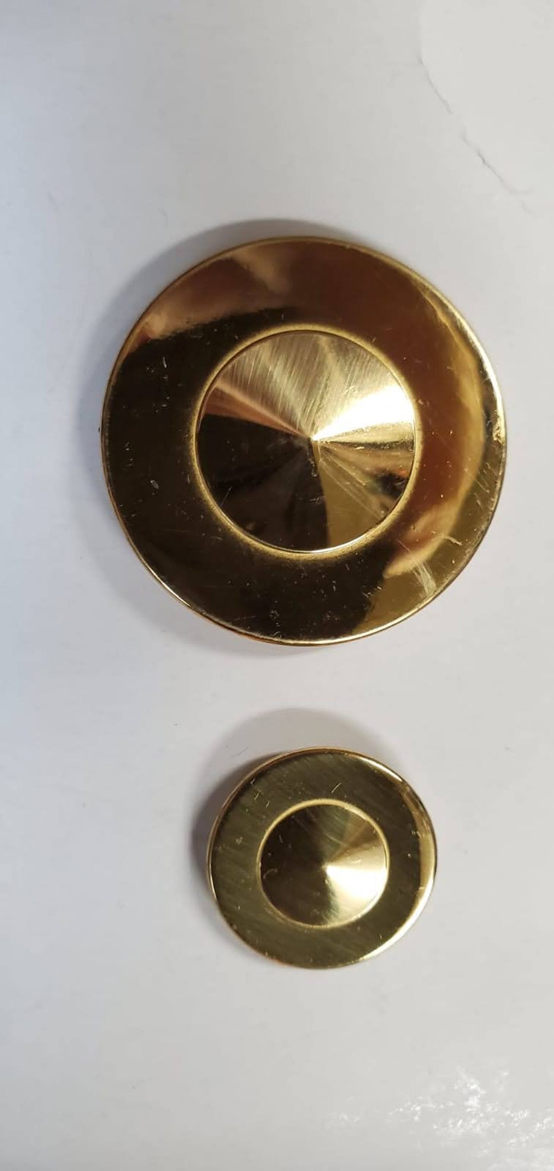 High Gloss Gold Metal Buttons - Etsy