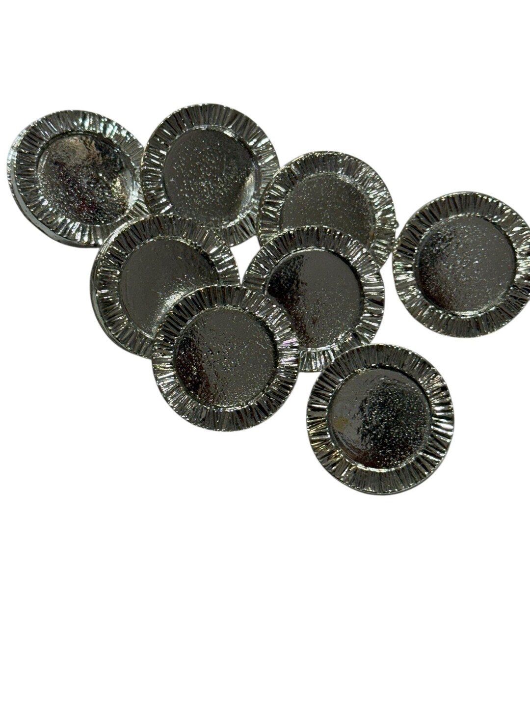 Silver Dome Button With Glitter Center and Ridged Border - Etsy