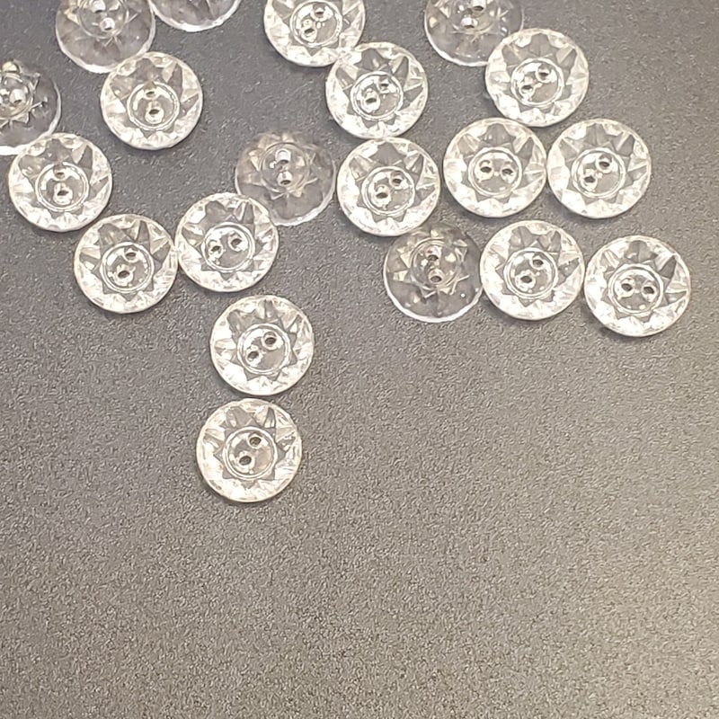 Clear Glass Buttons - Etsy