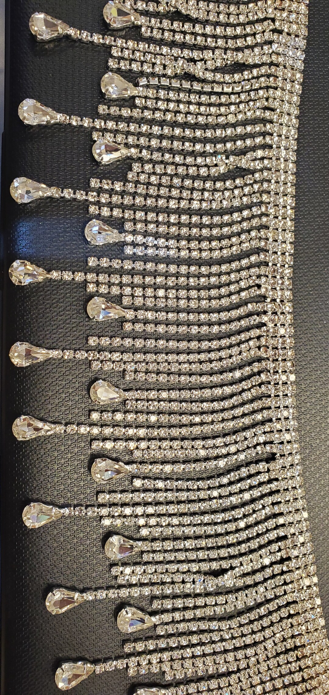 Shiny Teardrop Rhinestone Fringe - Sold by the Yard - Etsy
