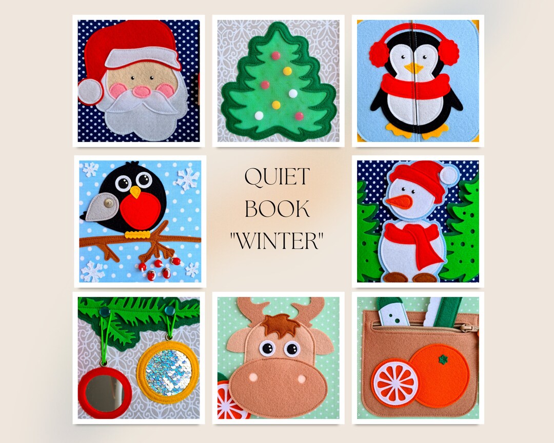 Winter Quiet Book: Felt Montessori Activity Book for Toddlers - Etsy