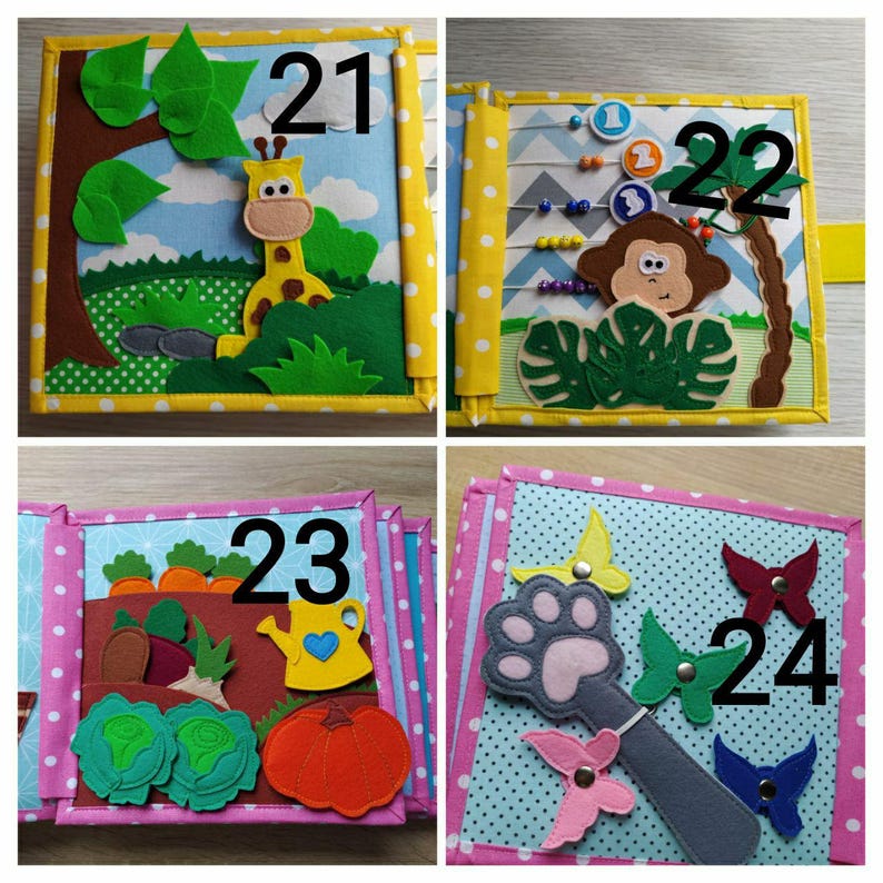 Interactive Felt Quiet Book: Educational Toy for Toddlers and Toddlers ...
