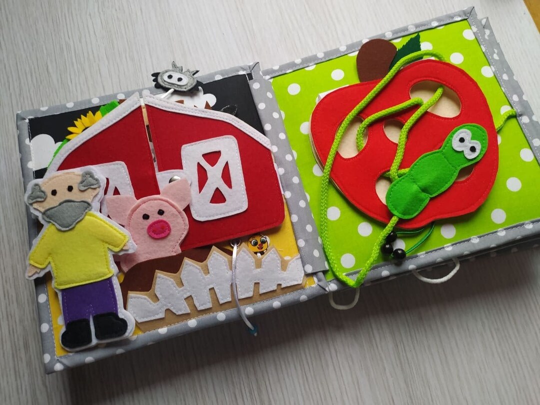 Personalised Quiet Book Sensory Soft Felt Book for Kids - Etsy