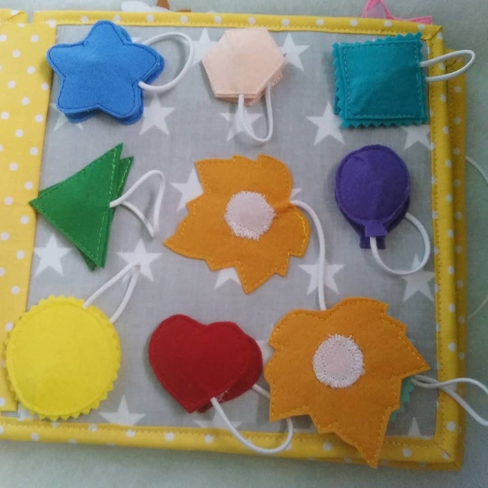 Educational Quiet Book Page ONE PAGE Early Learning Shapes & Colors ...