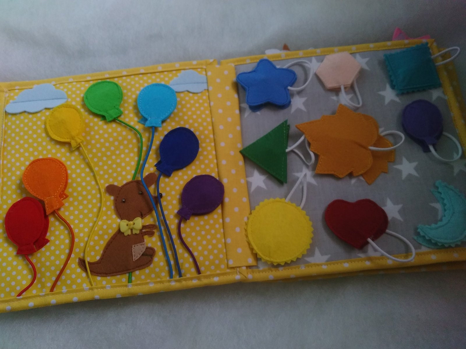 Educational Quiet Book Page ONE PAGE Early Learning Shapes & Colors ...