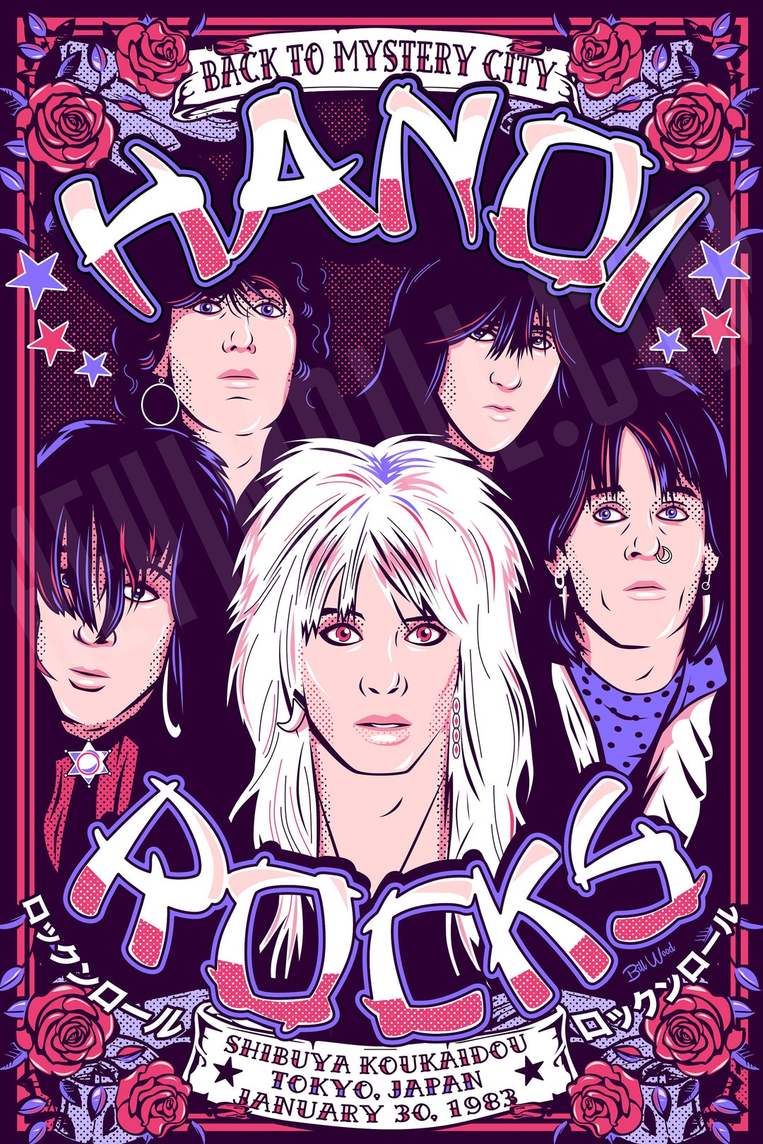Hanoi Rocks mystery City 13x19 Concert Poster Print - Etsy