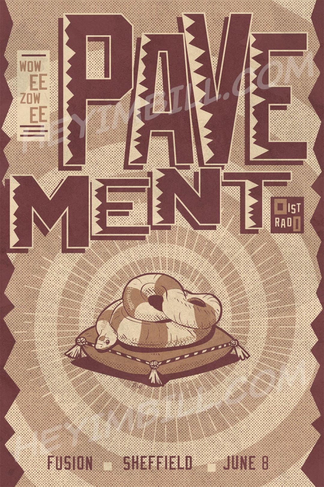 Pavement "serpentine" 13x19 Indie Punk Concert Poster Print - Etsy
