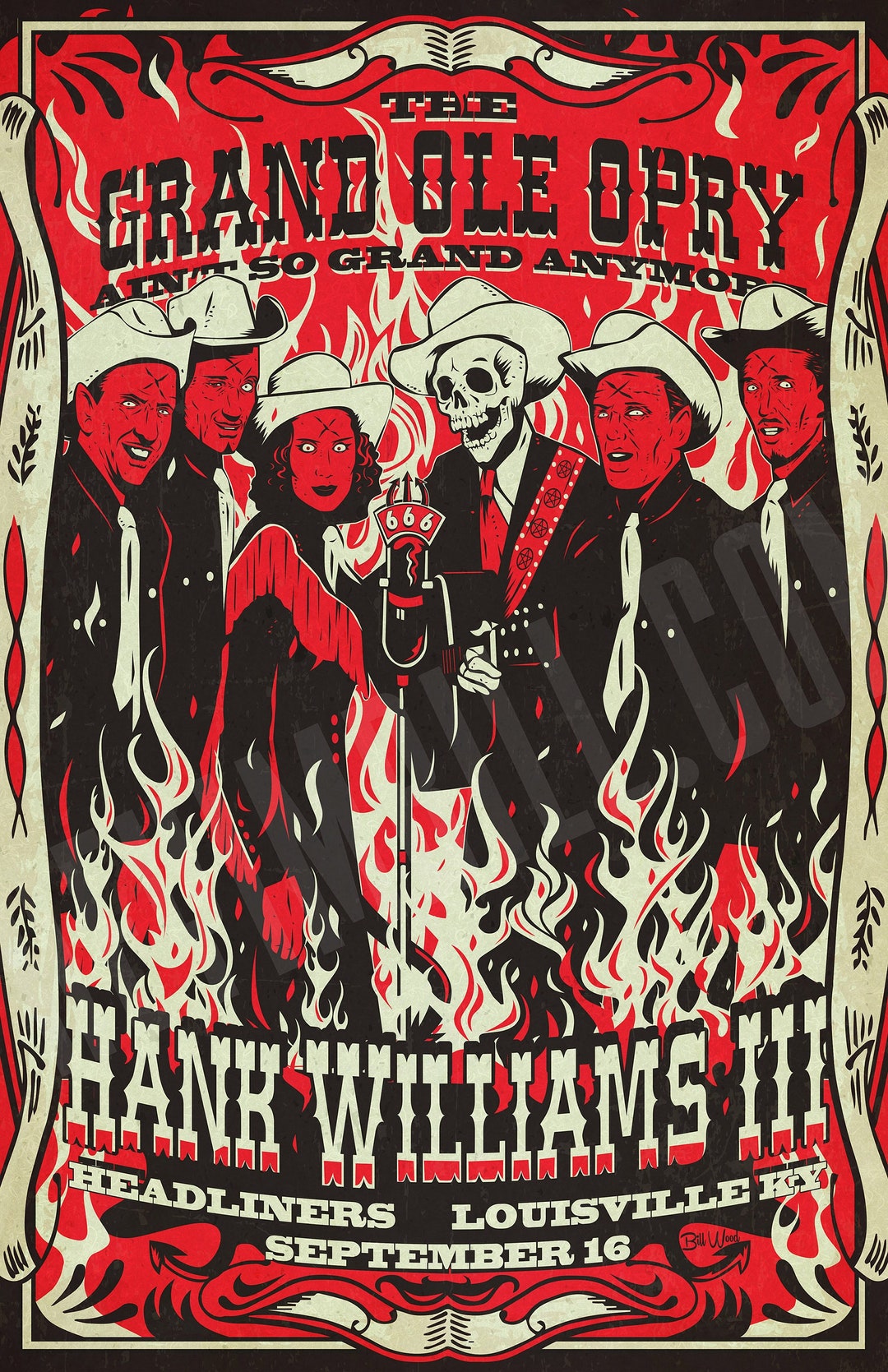 Hank Williams III opry 13x19 Concert Poster Print Country, Western - Etsy