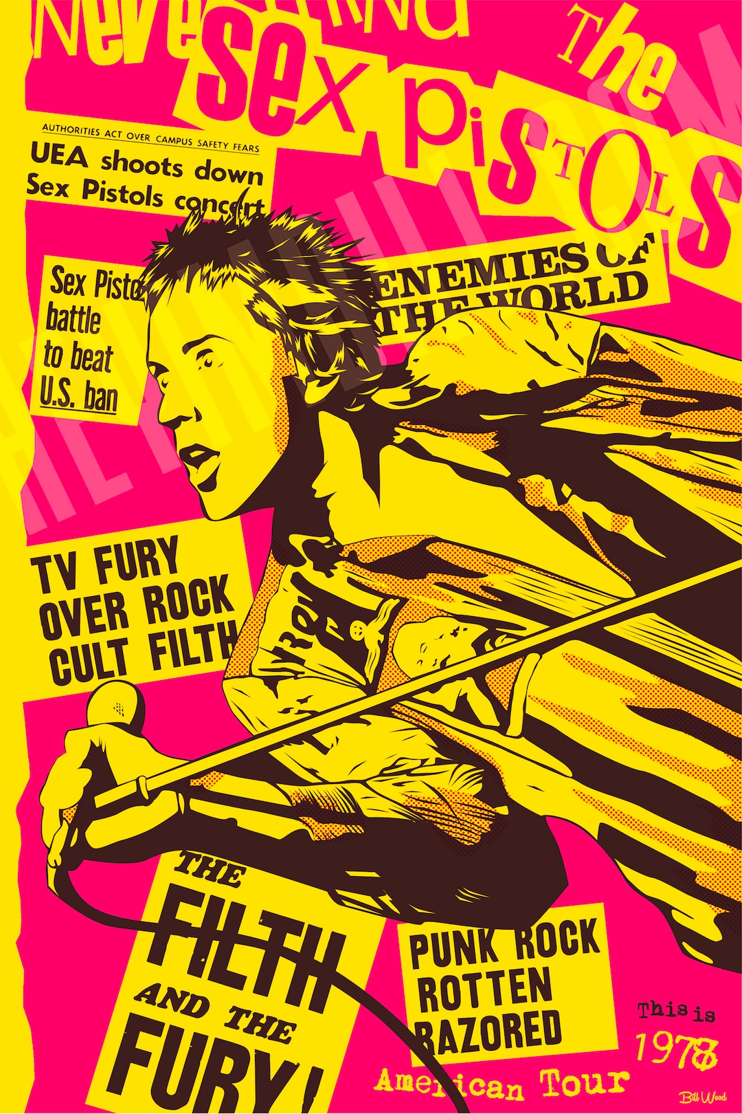 Sex Pistols Furor 13x19 Poster Print Etsy
