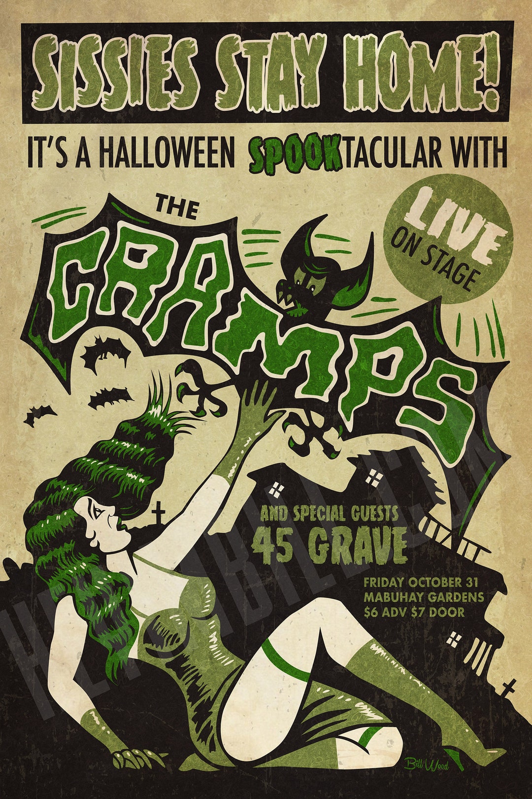 The Cramps "halloween" 13x19 Punk Concert Poster Print - Etsy