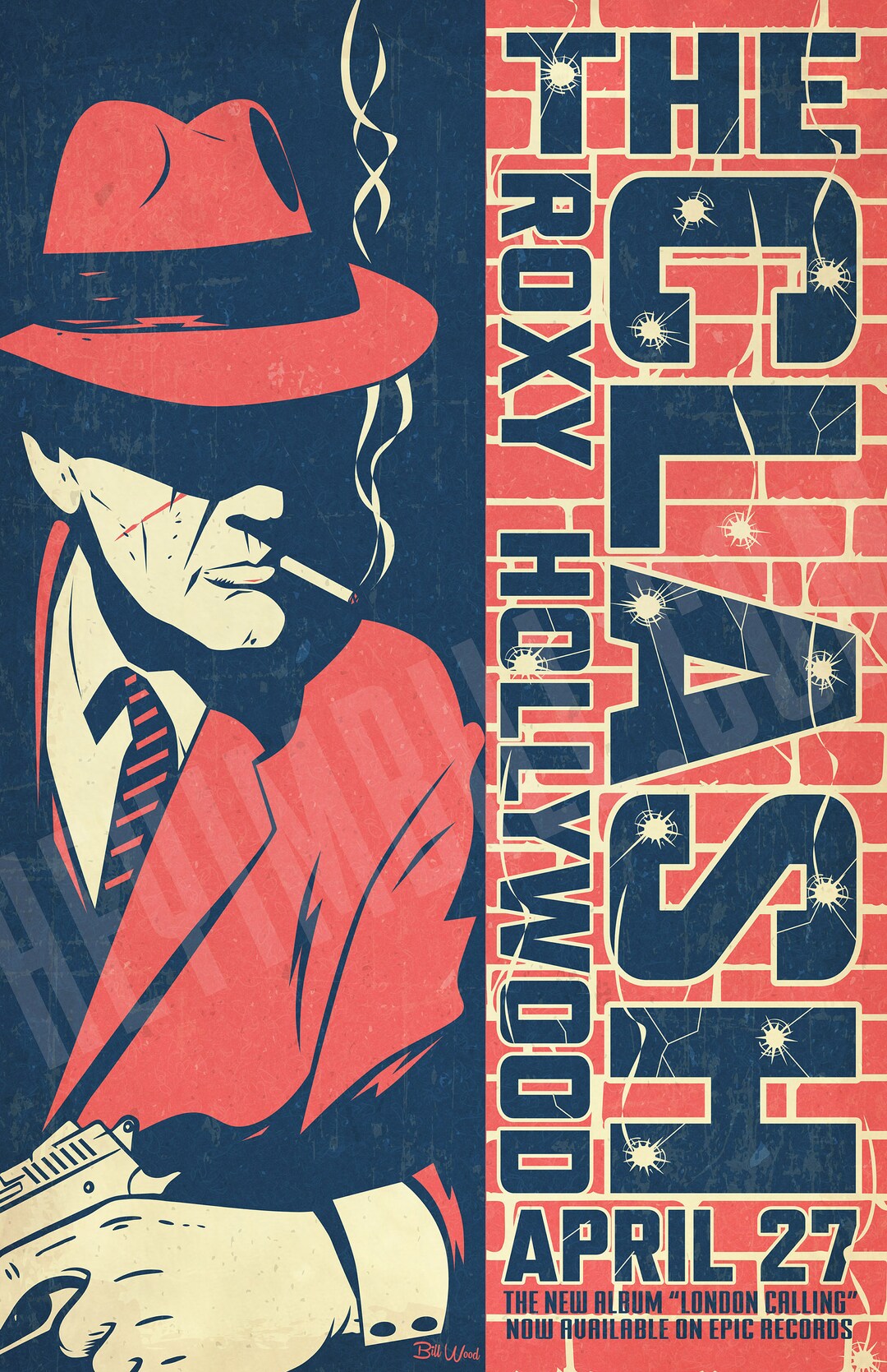 The Clash noir 13x19 Punk Concert Poster Print - Etsy