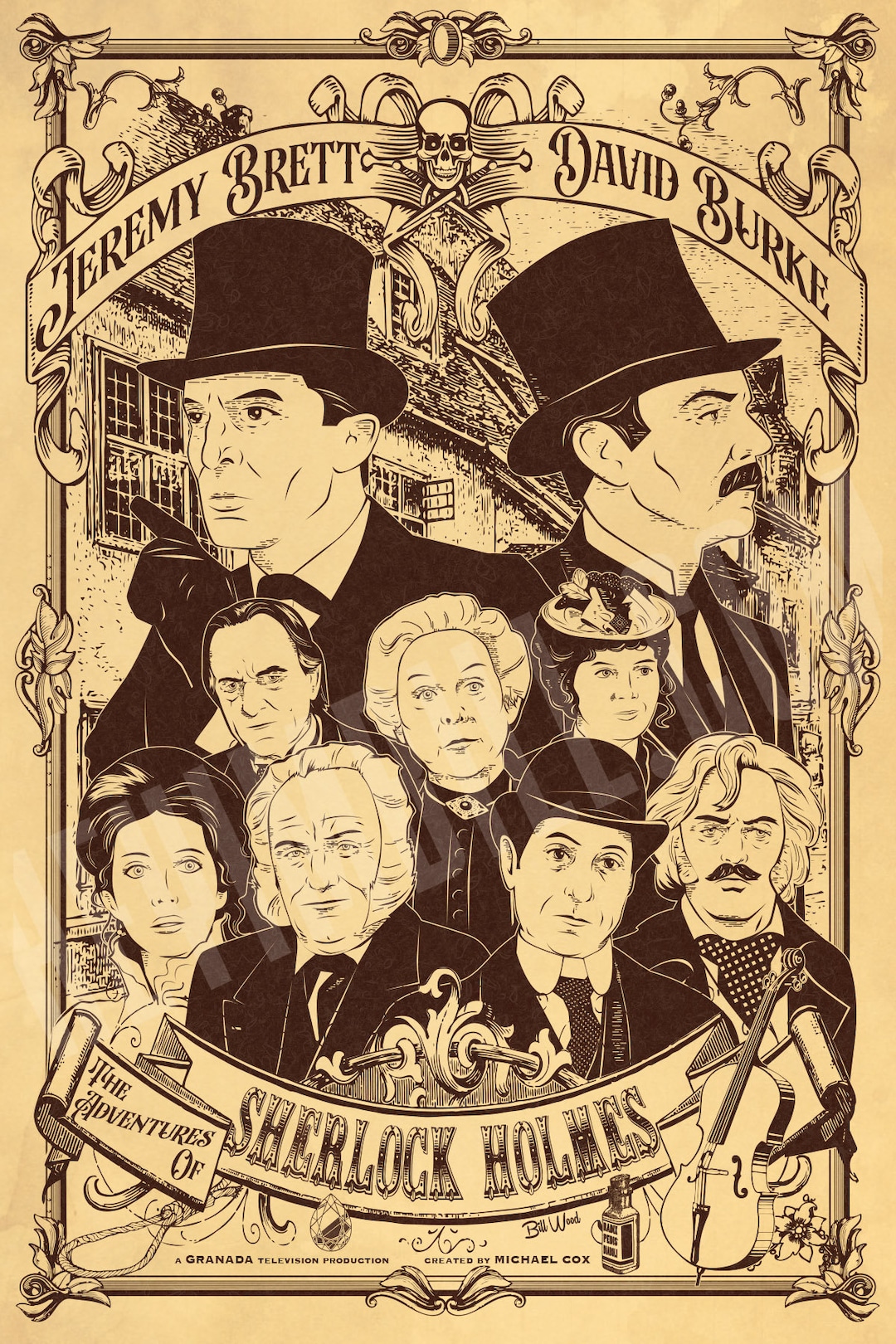 Jeremy Brett as Sherlock Holmes Poster - Granada, ITV - Etsy